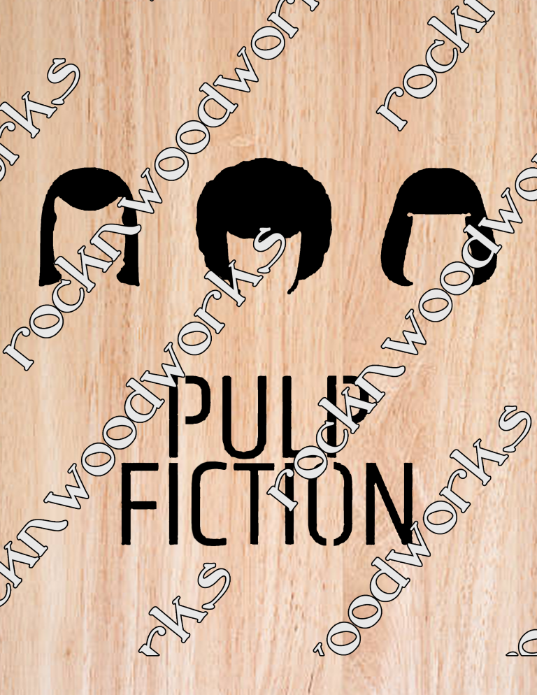 Pulp Fiction Scroll Saw Pattern – Maker Patterns