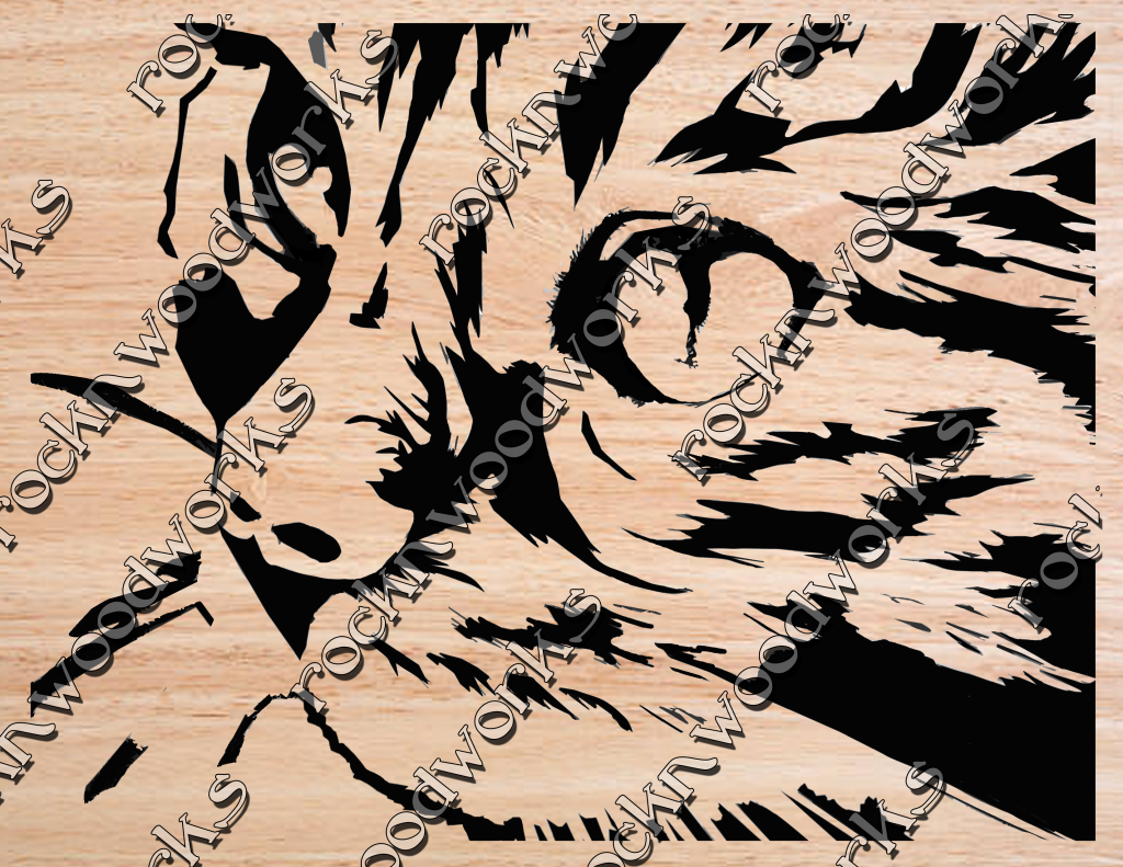 Cat close up Scroll Saw Pattern – Maker Patterns
