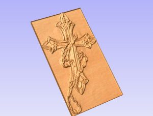 3D Cross with chain stl CNC Pattern – Maker Patterns