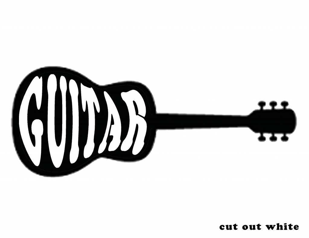 Guitar shape word art pattern – Maker Patterns