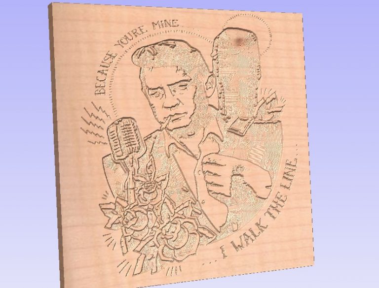 Johnny Cash Walk The Line svg CNC Pattern – Maker Patterns