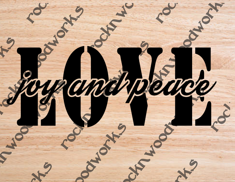 Love Joy and Peace Scroll Saw pattern – Maker Patterns