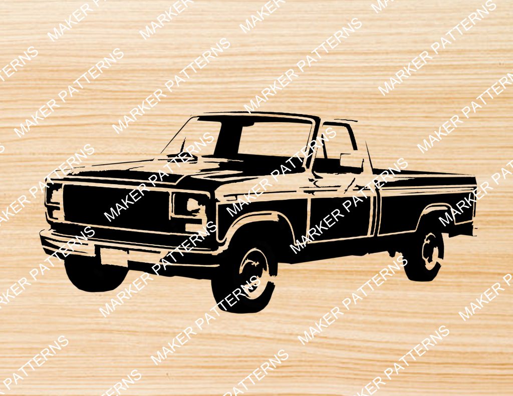 Ford F150 1980s Scrollsaw pattern – Maker Patterns